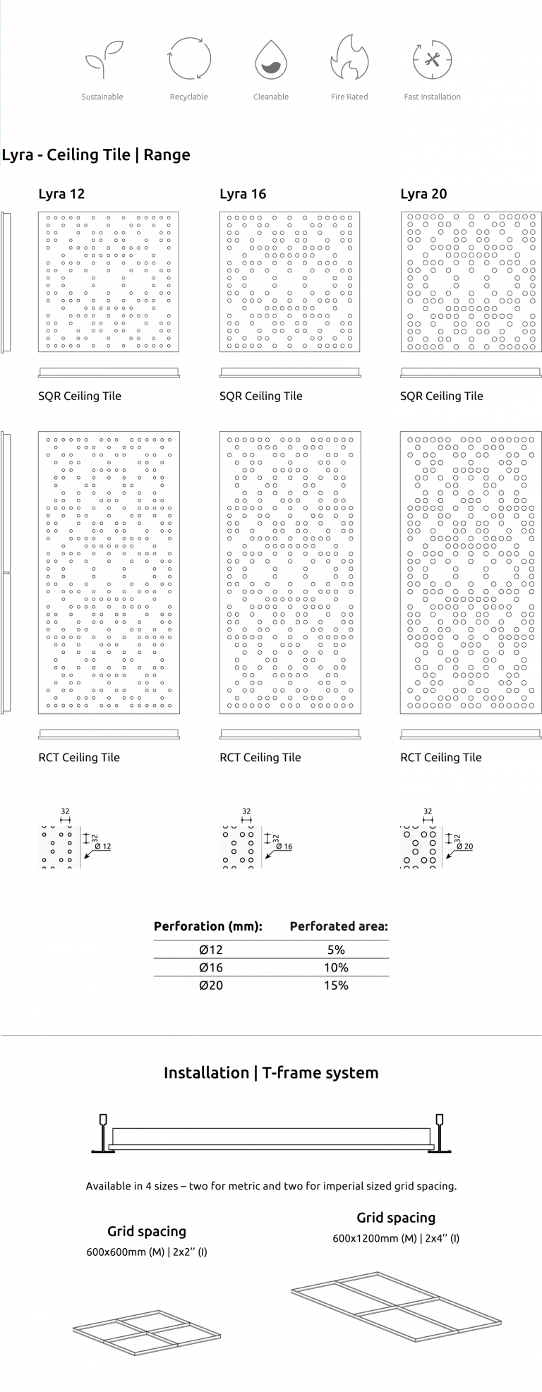 Lyra – Ceiling Tile | Range - J & J Sound Solutions