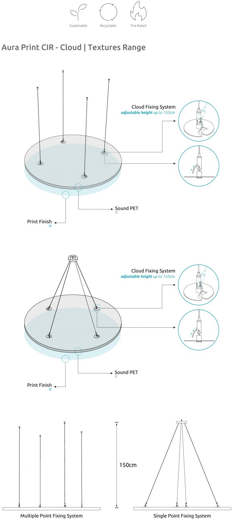 Aura Print CIR – Cloud | Textures Range - J & J Sound Solutions