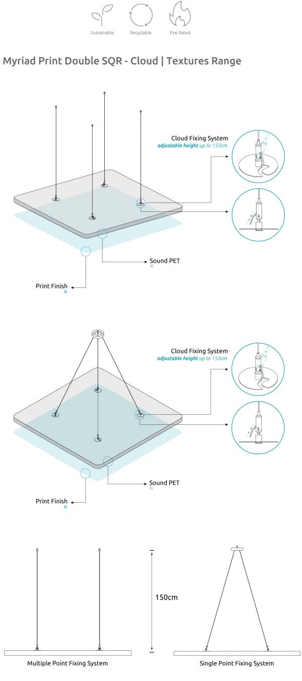 Myriad Print Double SQR – Cloud | Textures Range - J & J Sound Solutions